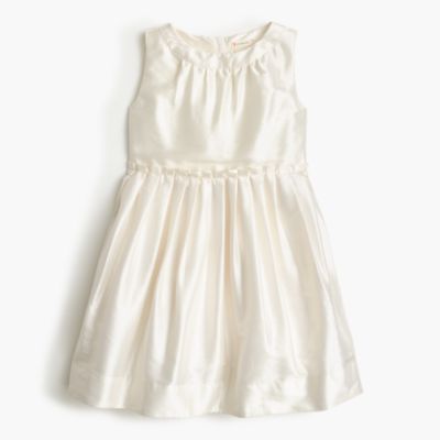 Girls' Pleated Dress In Silk Dupioni : Girls' Dresses | J.Crew