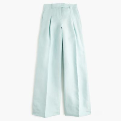 Collection Wide Leg Pant In Silk Linen J Crew
